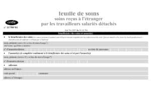 CERFA 12541*02 : feuille de soins du médecin