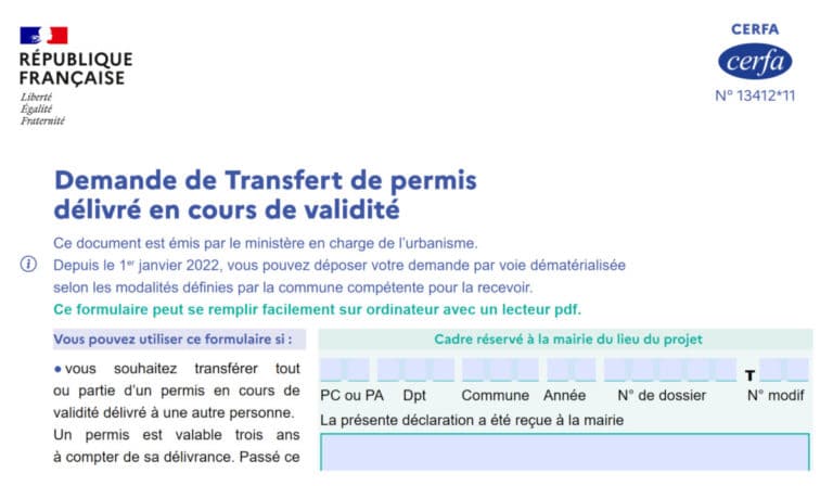 Cerfa 13404*11 : déclaration préalable de travaux (DP)