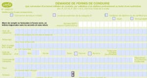 Cerfa 14866*01 : demande de permis de conduire