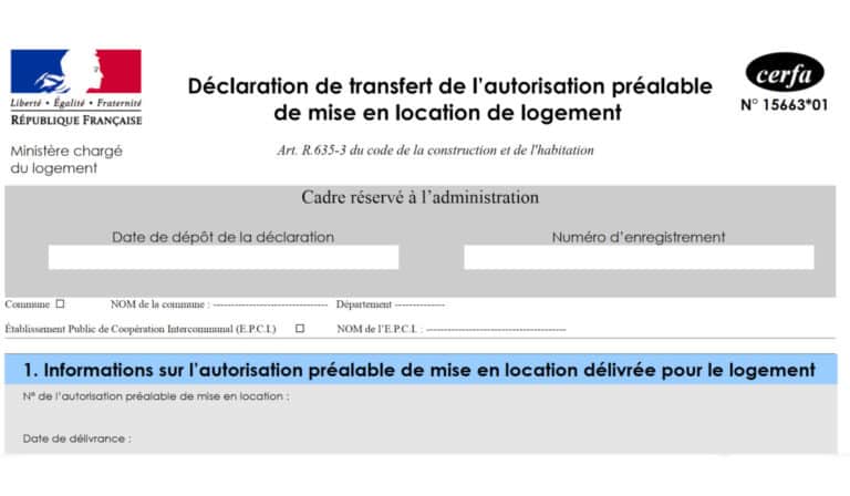 Cerfa 15651*01 : déclaration de mise en location d’un logement