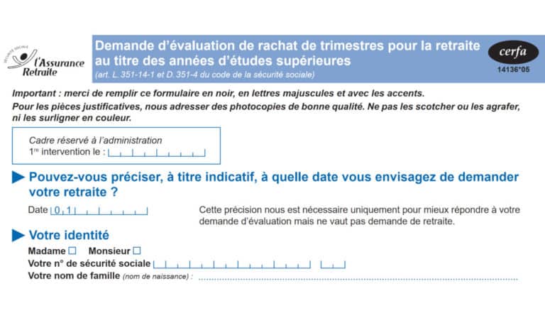 Cerfa pour demander la retraite progressive