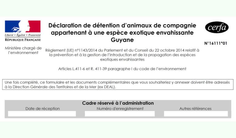 Attestation de cession d’animaux d’espèces non domestiques