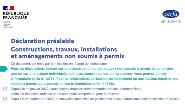 Cerfa 13406*12 : permis de construire d’une maison individuelle